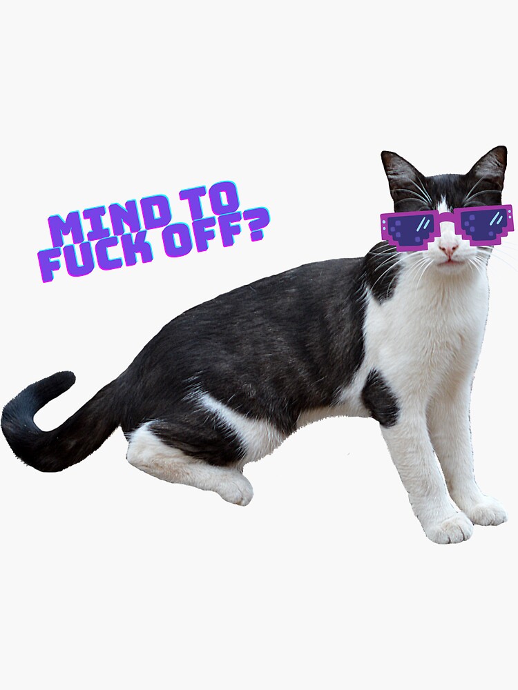"Savage Cat" Sticker for Sale by Btuhmneyasap | Redbubble