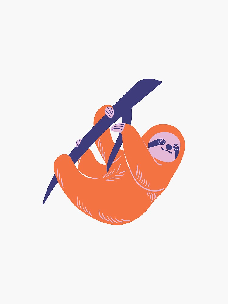 "Funky Sloth" Sticker for Sale by GuluEh | Redbubble