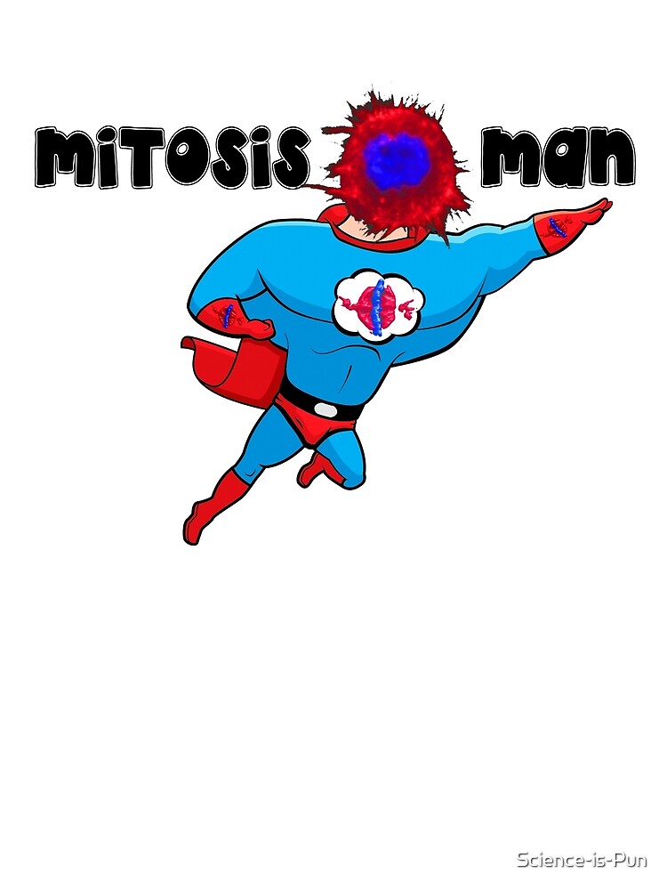 "Mitosis Man (black text)" Photographic Print for Sale by Science-is ...