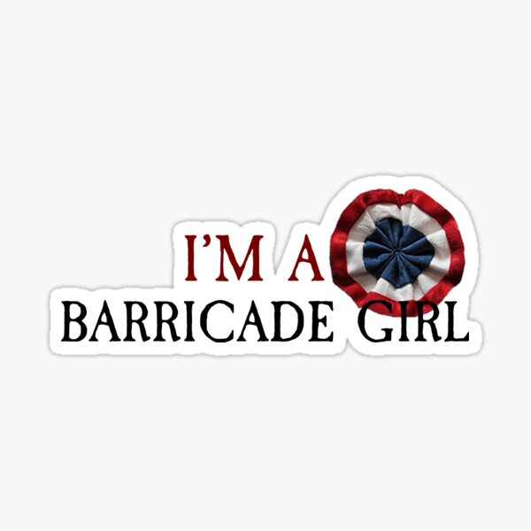 "Barricade Girl" Sticker for Sale by Leyzel | Redbubble
