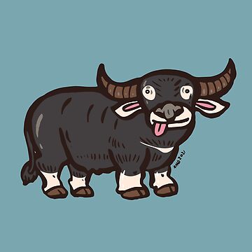 "Water buffalo" Sticker for Sale by nokhookdesign | Redbubble