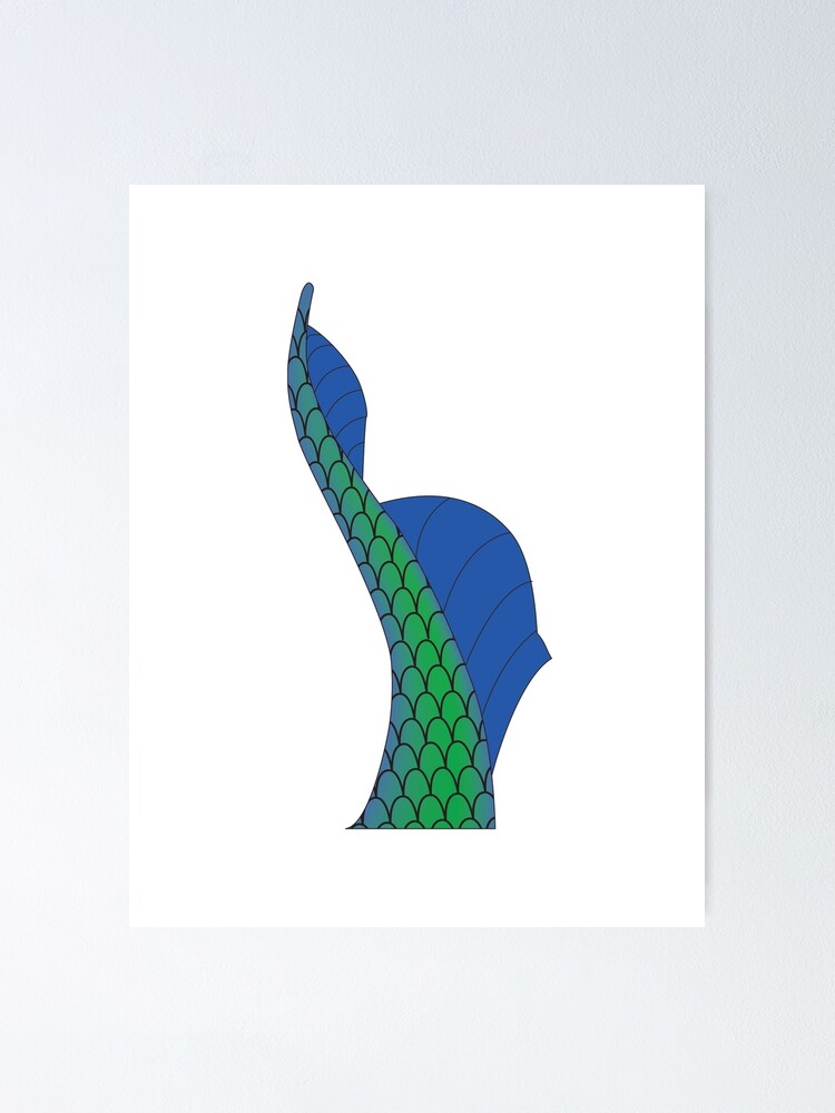 "Luca Sea Monster Tail" Poster for Sale by KateHamArt | Redbubble