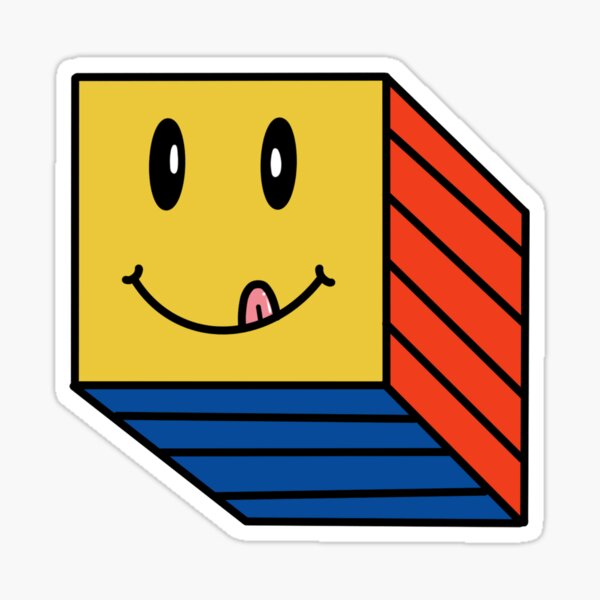 "Smiley Cube" Sticker for Sale by rybgraphics | Redbubble
