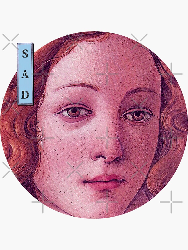 "Sad Girl Venus Blue" Sticker by danielfgf | Redbubble