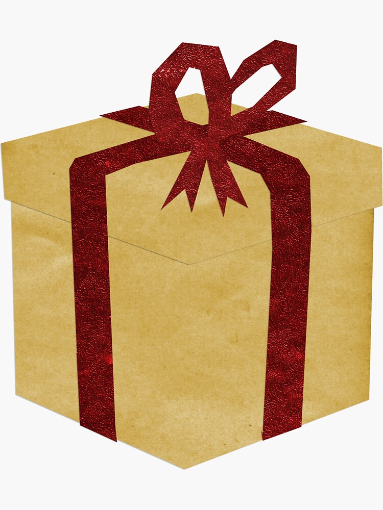"Gift - red and gold" Sticker for Sale by BabbanGaelg | Redbubble