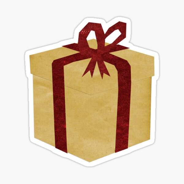 "Gift - red and gold" Sticker for Sale by BabbanGaelg | Redbubble