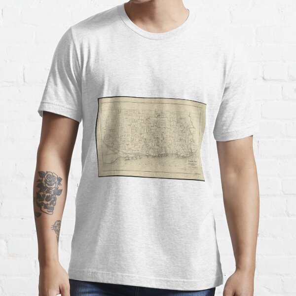 "Vintage Map of Toronto Canada (1880)" T-shirt by BravuraMedia | Redbubble