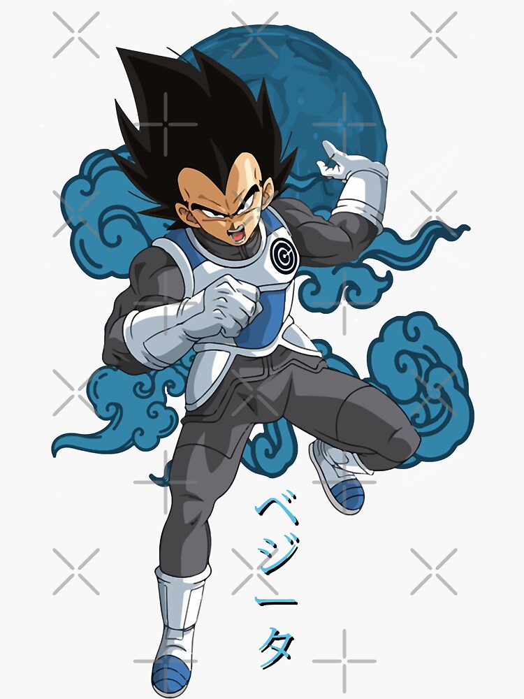 Pegatina «Vegeta Grey Super anime Saiyan Dragon ball» de CrossDebbie ...