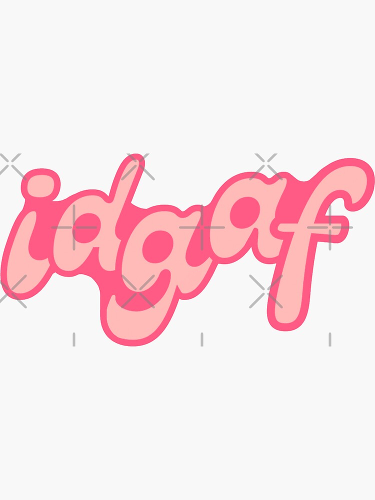 "Idgaf|Dua Lipa" Sticker for Sale by Lavannya | Redbubble