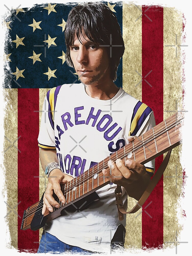 "Vintage American Flag Jeff Beck Legend" Sticker for Sale by ...