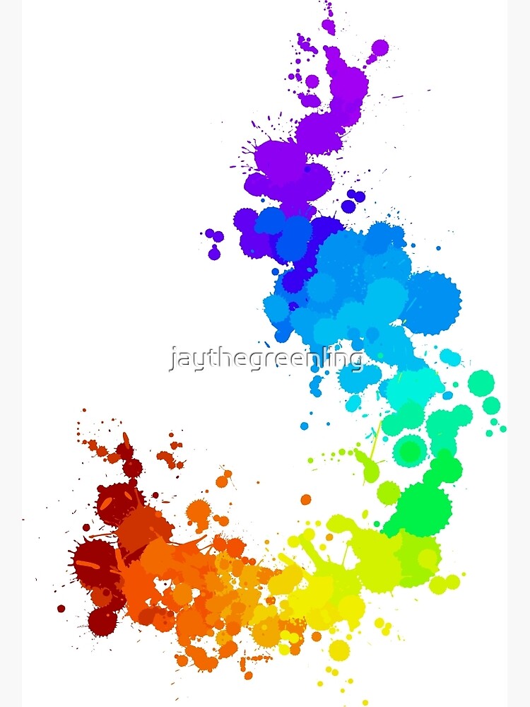 "Rainbow Splatter" Poster by jaythegreenling | Redbubble