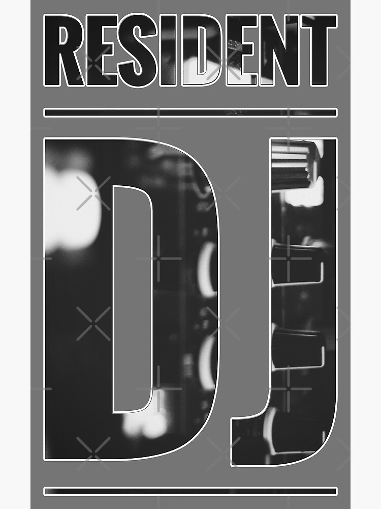 "Resident DJ - transparent background green" Poster for Sale by ...