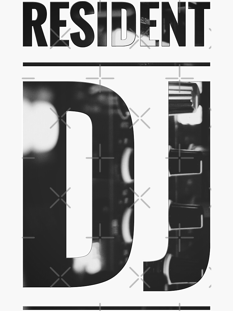 "Resident DJ - transparent background green" Sticker for Sale by ...