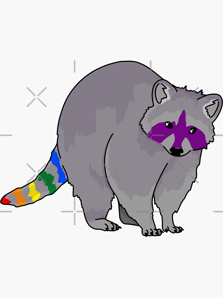 "Gay Pride Raccoon" Sticker for Sale by marleyfinn | Redbubble