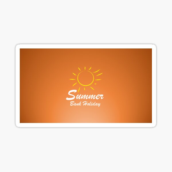 "Summer bank holiday" Sticker for Sale by Swaroop12 | Redbubble
