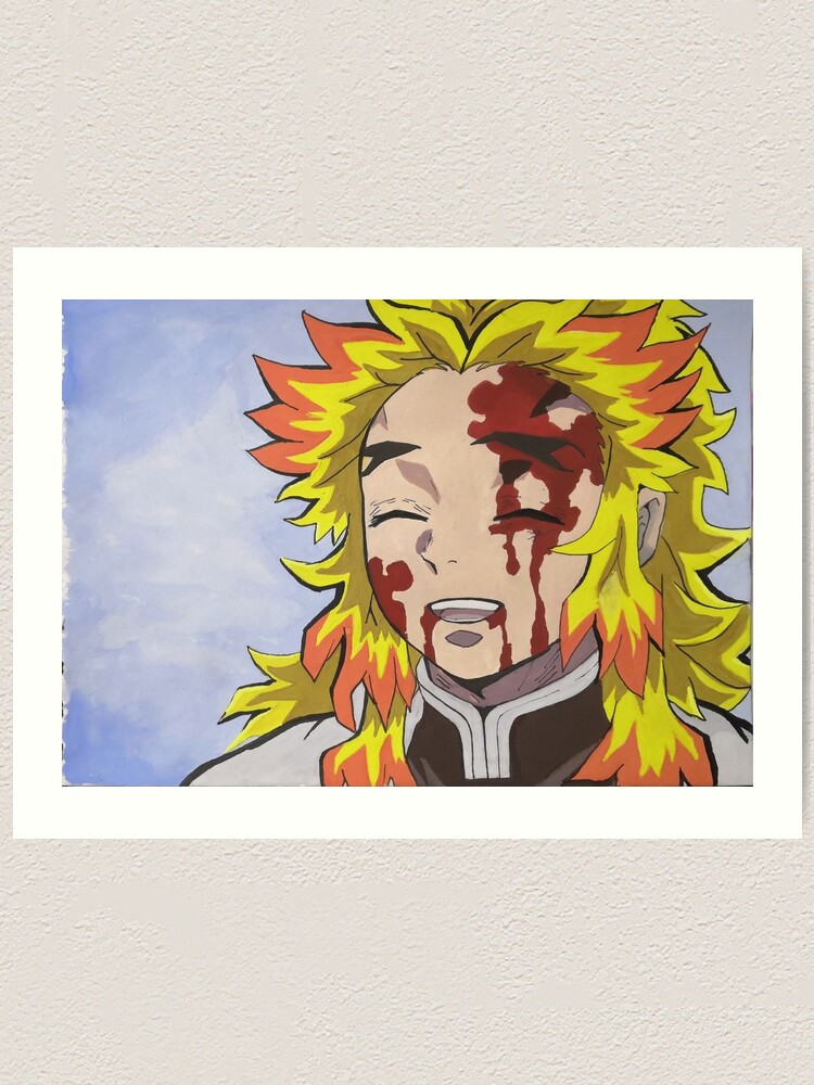 "demon slayer cartoon illustration" Art Print for Sale by ...