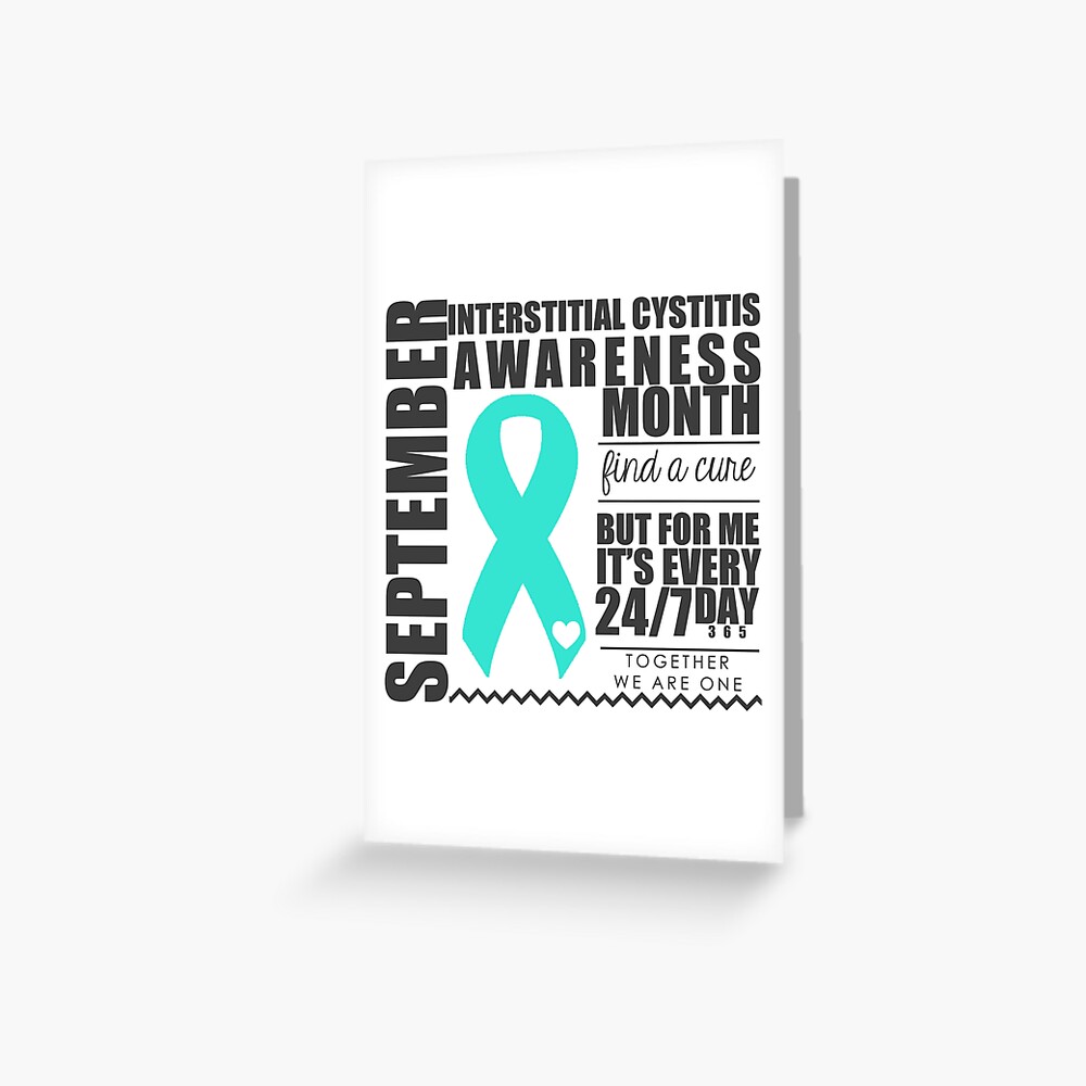"Interstitial Cystitis Awareness Month" Greeting Card by purrfectpixx ...