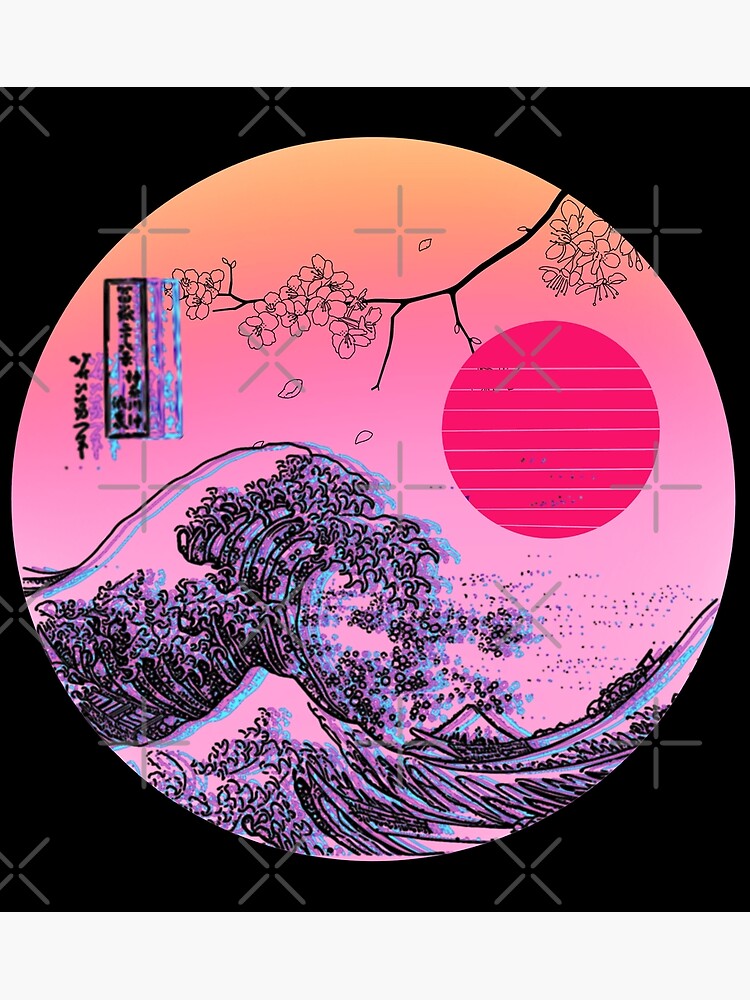 "Japanese traditional art inspiration, the great wave at rising sun ...