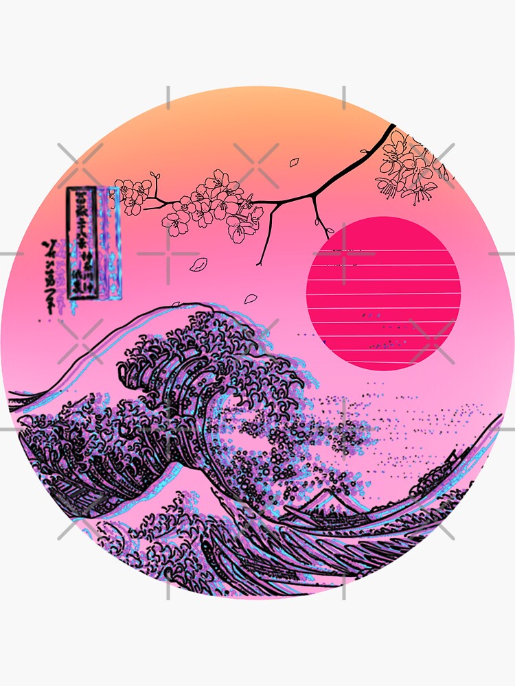 "Japanese traditional art inspiration, the great wave at rising sun ...