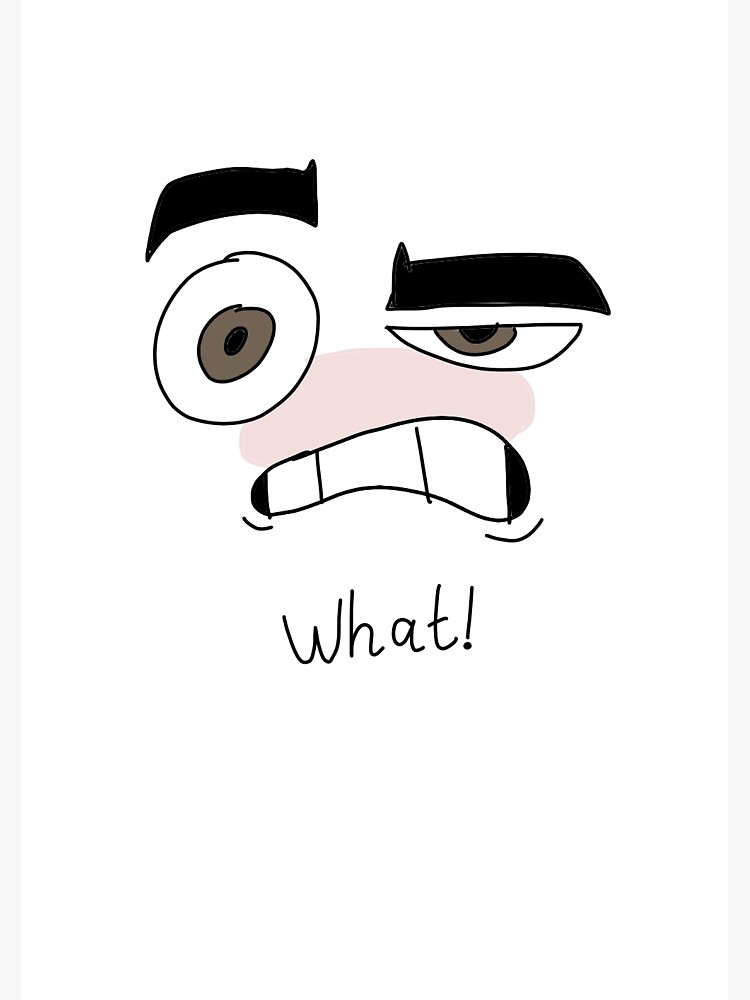 "Whatcha want face?" Sticker by Andy-kogujo | Redbubble