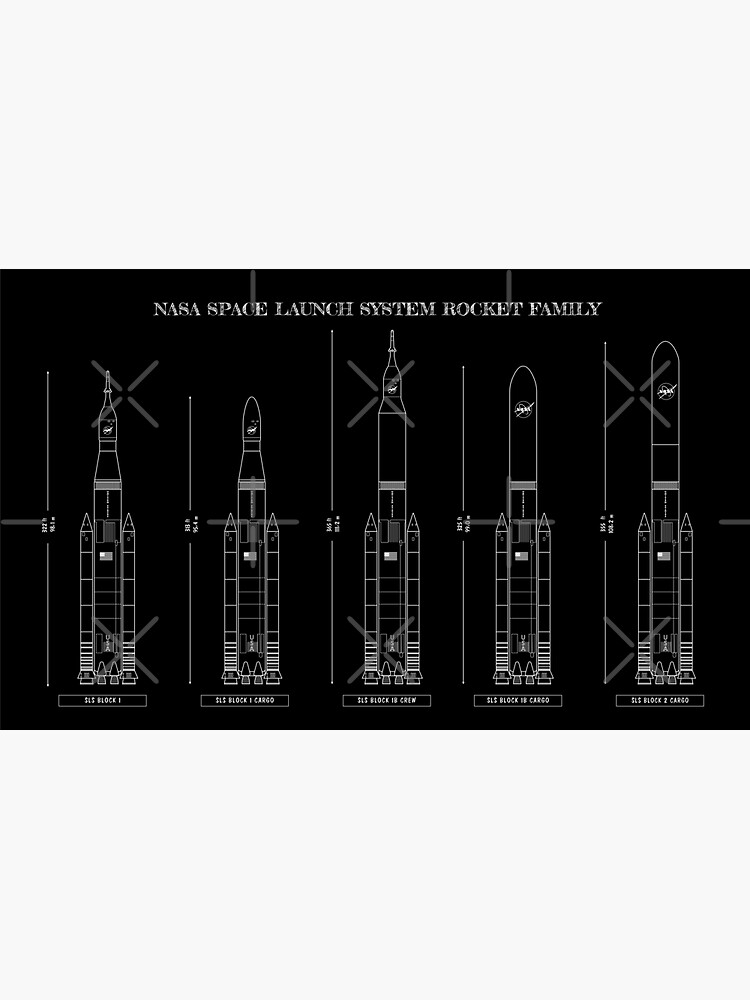 "NASA Space Launch System (SLS) Rocket Family (White Stencil-No ...