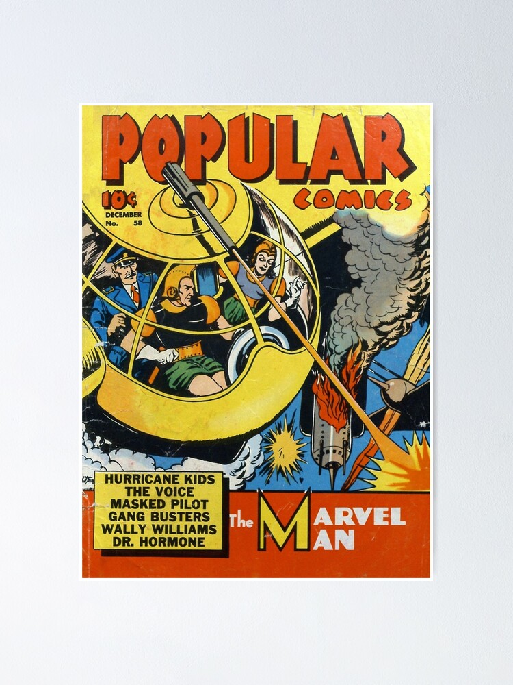Póster «Cómics populares - Portada de impresión de cómic vintage» de ...