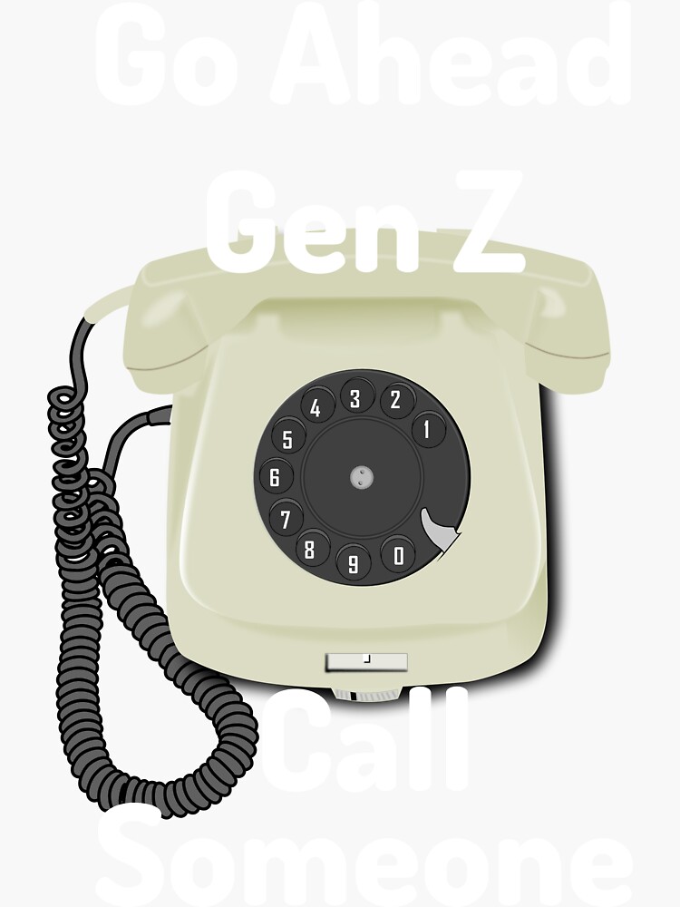 "GenZ Rotary Phone Challenge" Sticker for Sale by WigglesDesigns ...