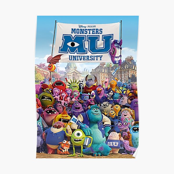 "Monsters mu university" Poster for Sale by williamgonzalz | Redbubble
