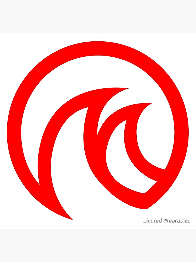 Poster « Lignes de courbe de vagues rouges », par Noverda | Redbubble