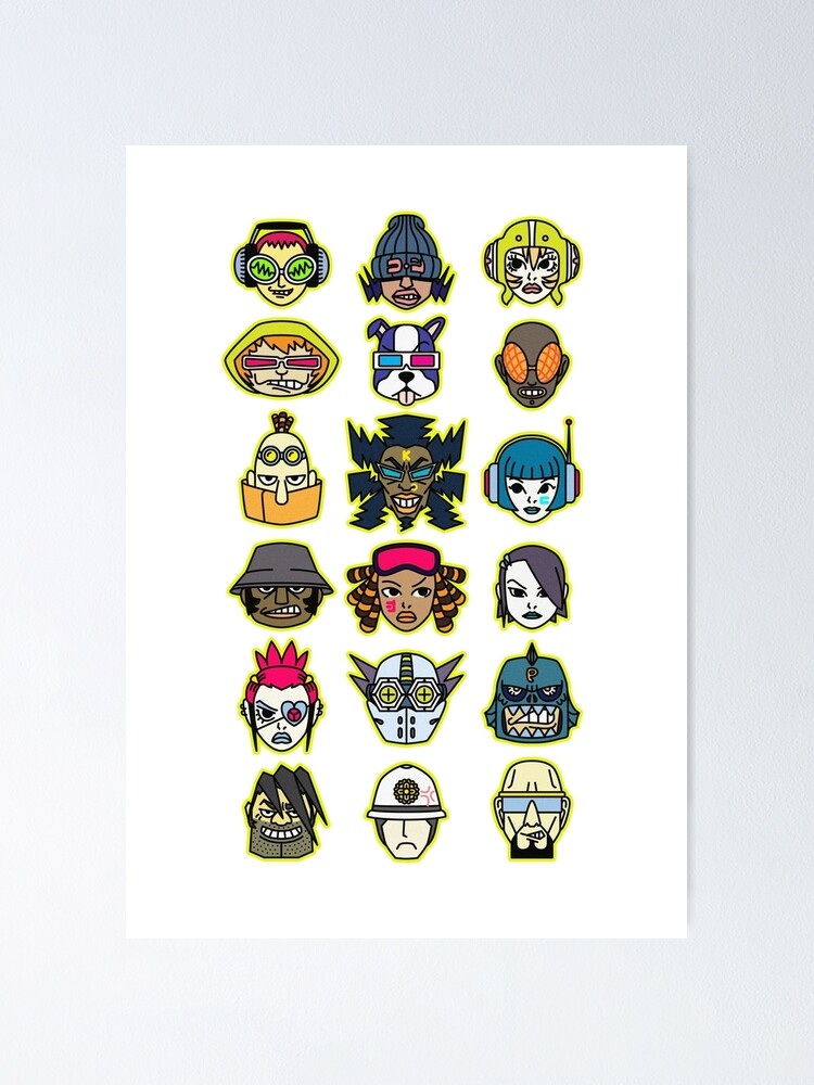 "Jet Set Radio Characters" Poster by barbes-artworks | Redbubble
