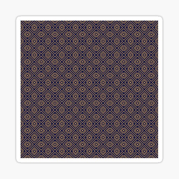 "Navy Blue and Yellow Art Deco" Sticker for Sale by creativedots ...