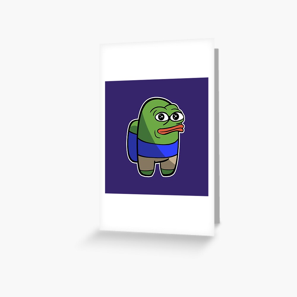 "Peepo Among Us Weird Stare" Greeting Card by iduzarts | Redbubble