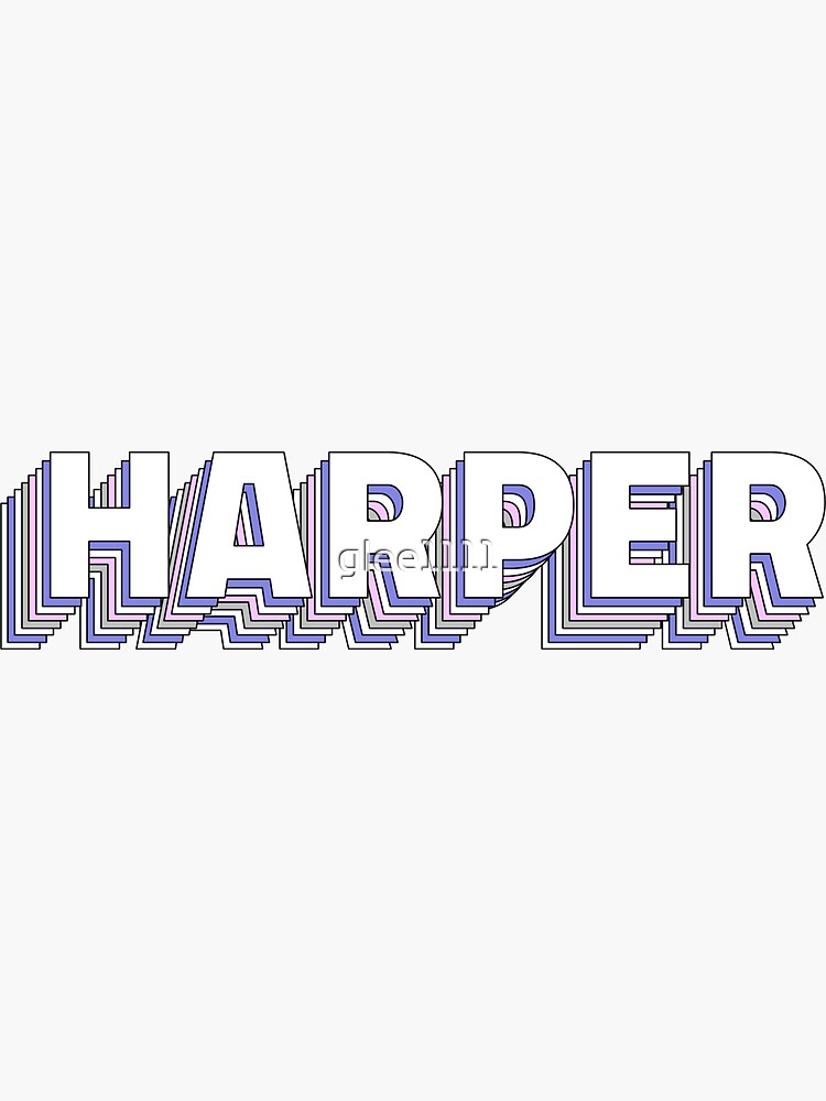 "Harper - Name" Sticker for Sale by glee1111 | Redbubble