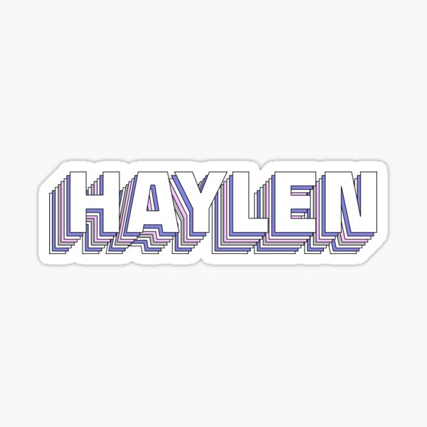 "Haylen - Name" Sticker for Sale by glee1111 | Redbubble