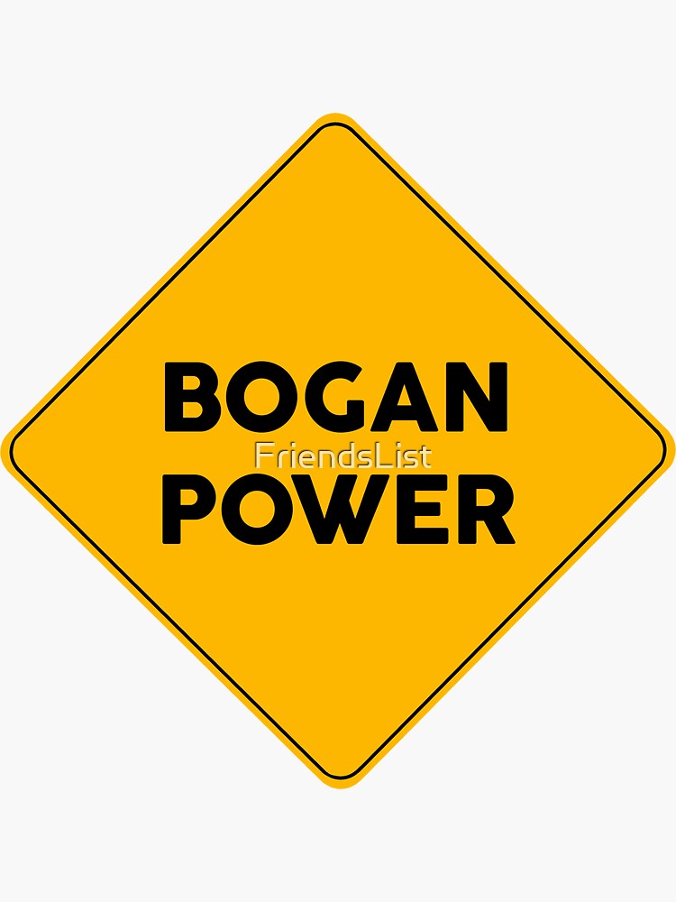 "Bogan Power | Car Stickers | Warning Sign" Sticker for Sale by ...