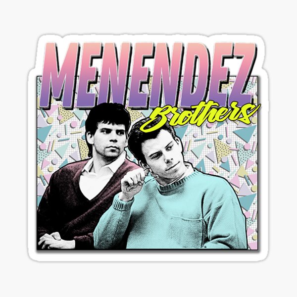 "The Menendez Brothers 90s Styled Retro Graphic Design" Sticker for ...
