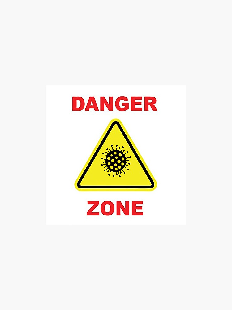 "Danger zone" Sticker for Sale by FireFly45 | Redbubble