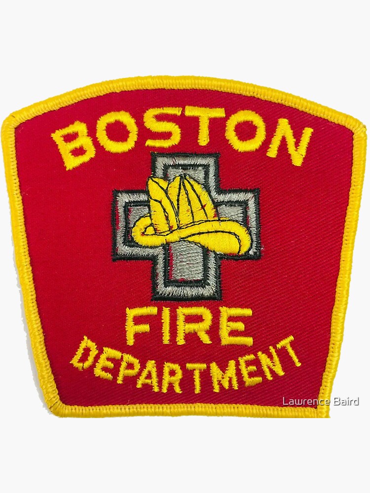 "Boston Fire Department" Sticker for Sale by lawrencebaird | Redbubble