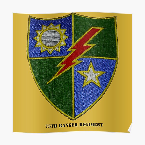 "75TH RANGER REGIMENT" Poster by militarygifts | Redbubble