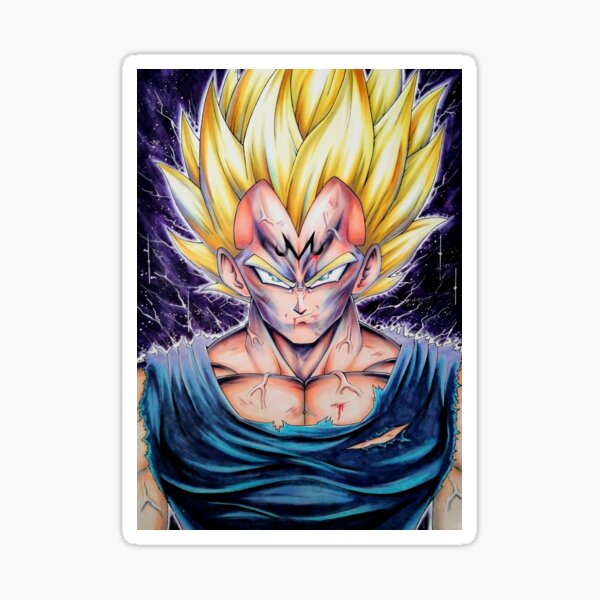 "Majin vegeta" Sticker for Sale by Abyllion-art | Redbubble