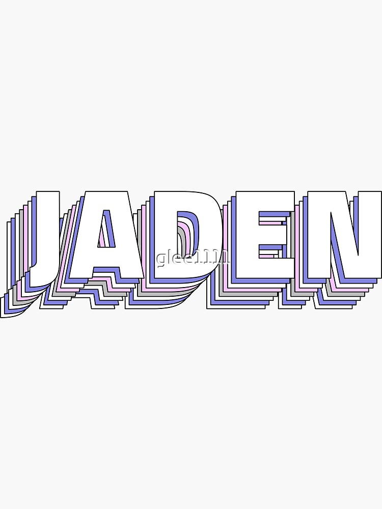 "Jaden - Name" Sticker for Sale by glee1111 | Redbubble