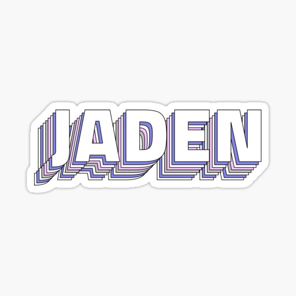 "Jaden - Name" Sticker for Sale by glee1111 | Redbubble