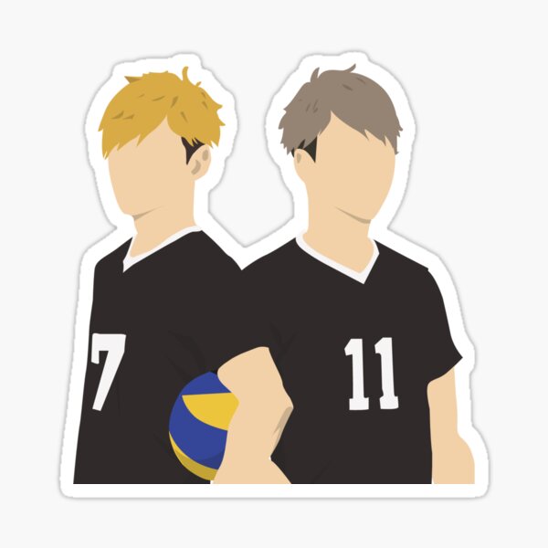 "Miya Twins Minimalist Design " Sticker by andrestev | Redbubble