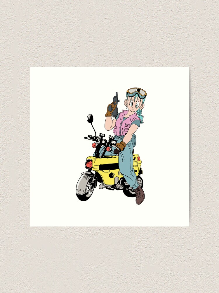 " Bulma Motorcycle Dragon Ball" Art Print by dystopix | Redbubble