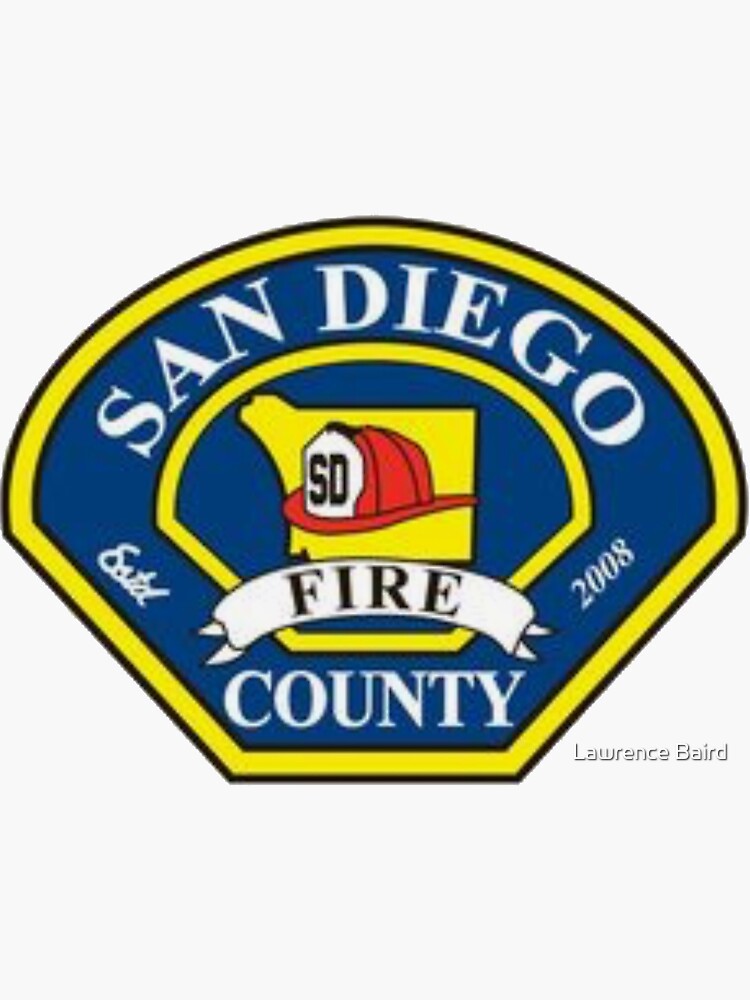 "San Diego County Fire Department" Sticker for Sale by lawrencebaird ...