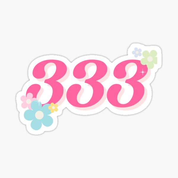 "333 angel number" Sticker for Sale by kellsstore | Redbubble
