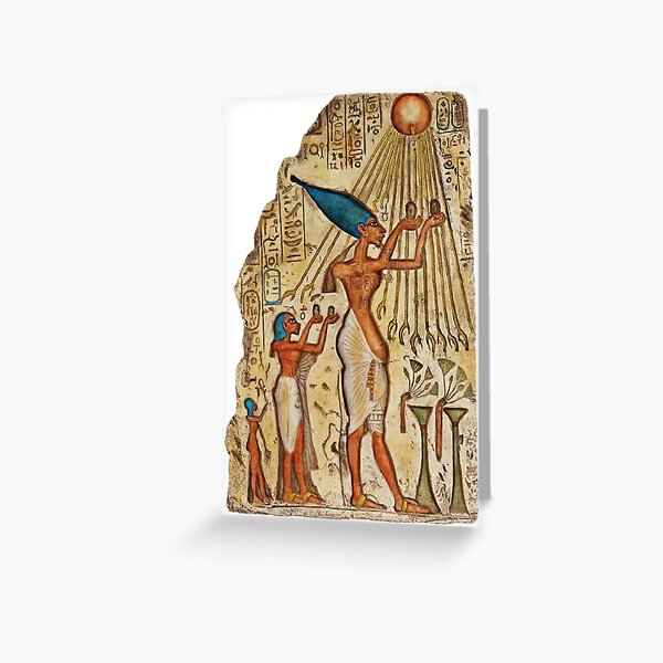 "Akhenaten and his Family are worshiping & offerings to Aten the Sun's ...