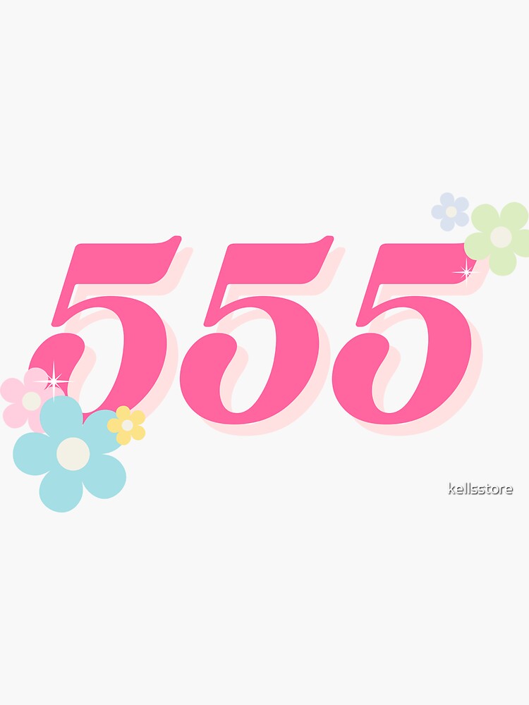 "555 angel number" Sticker for Sale by kellsstore | Redbubble