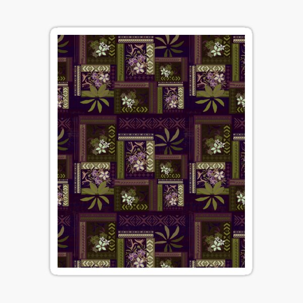 "Polynesian - Samoan Tapa Artboard Patchwork" Sticker for Sale by ...
