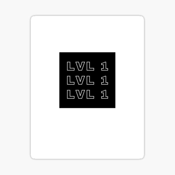 "level 1" Sticker for Sale by Gifuto | Redbubble